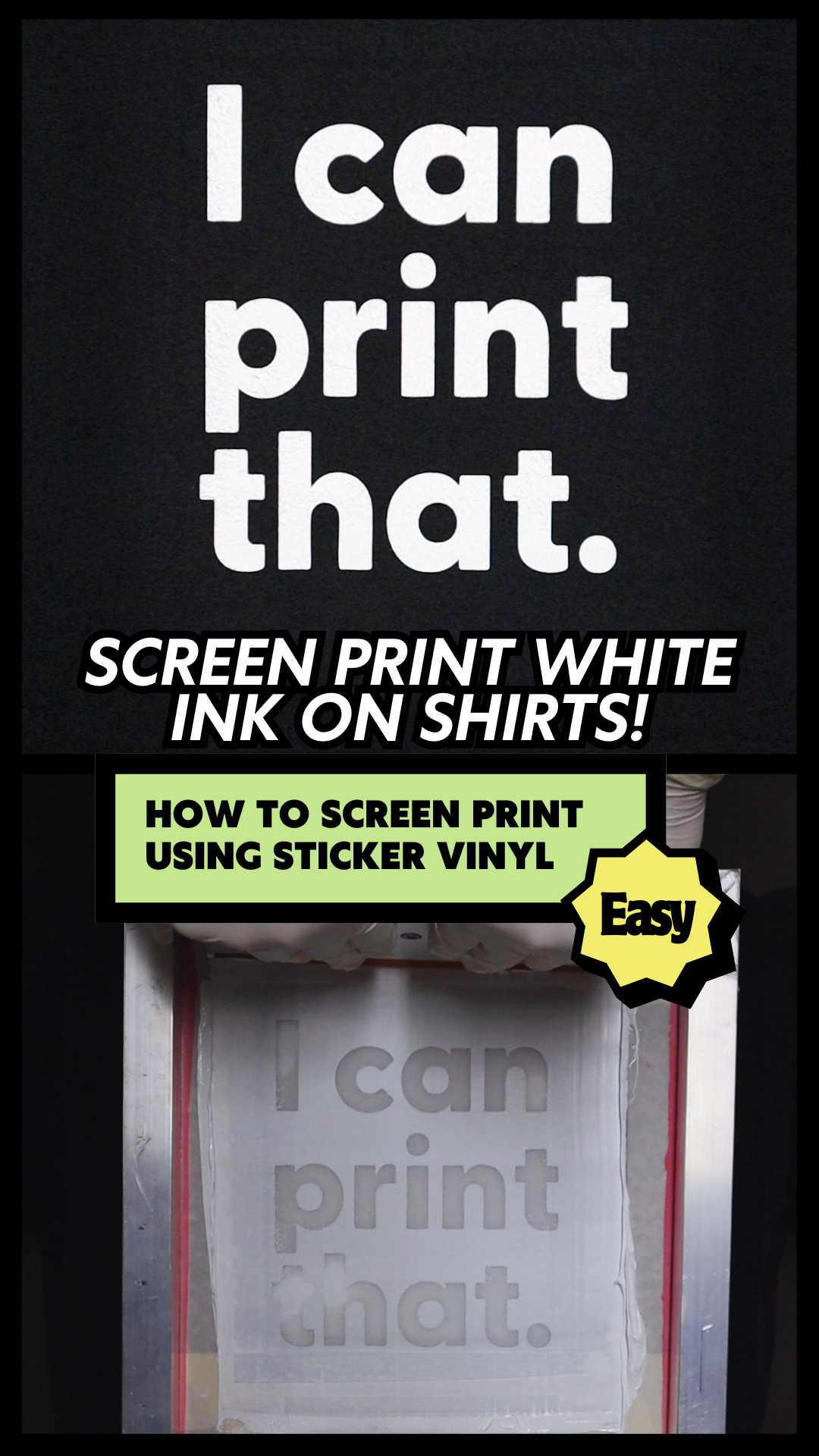 How to Screen Print White Ink on Shirts using Vinyl – Key Print Co.